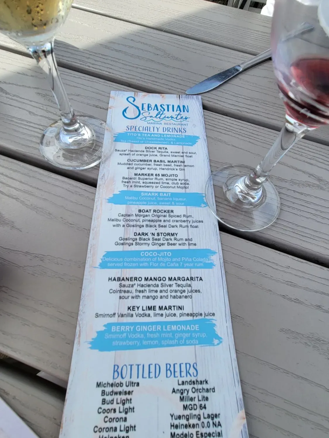 Sebastian Saltwater Marina Restaurant Menu - Updated November 2025