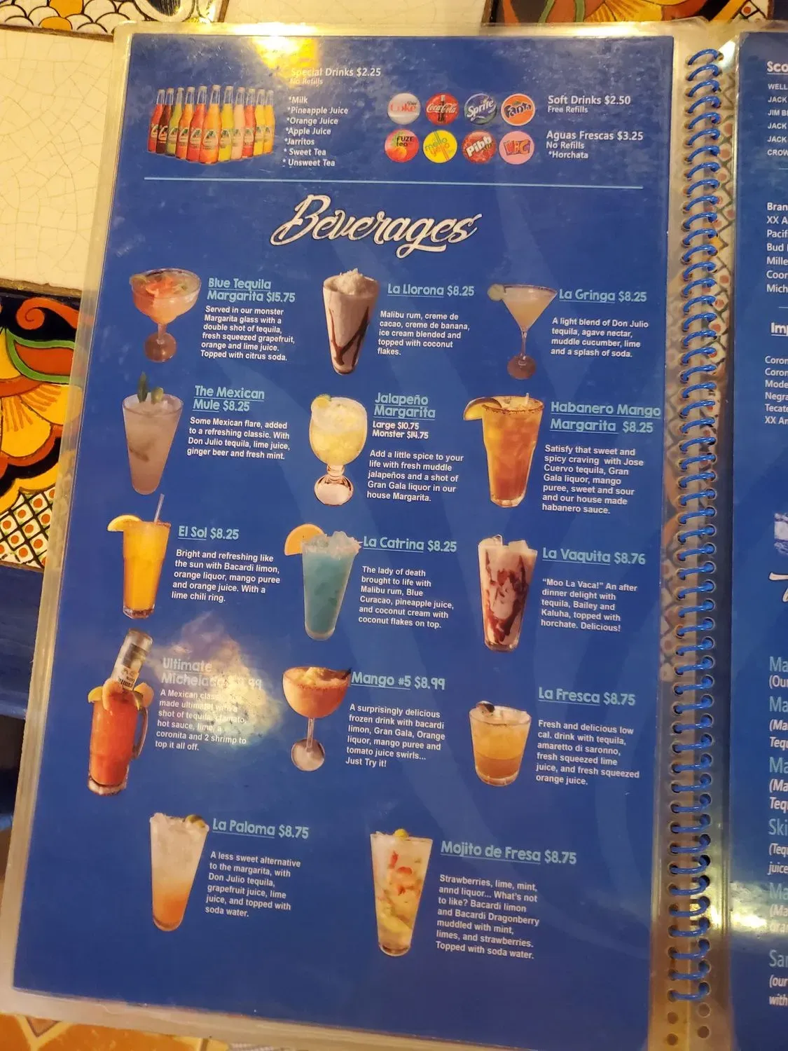Blue Tequila Mexican Restaurant, Grill & Cantina Menu - Updated ...