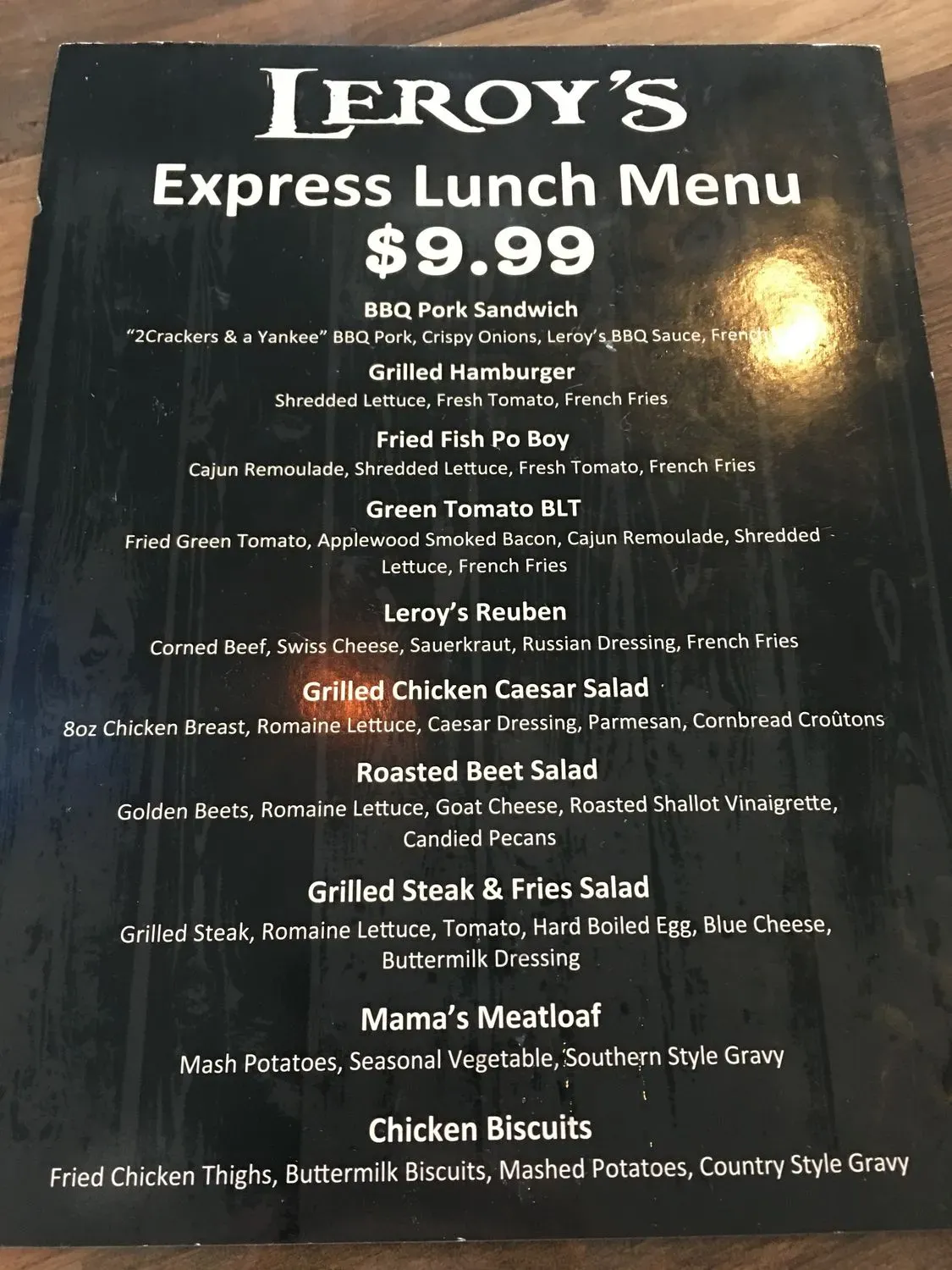 Leroy's Southern Kitchen & Bar Menu | Punta Gorda, FL | Checkle