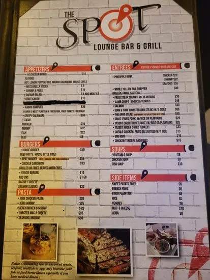 The Spot Lounge Bar & Grill Menu | Lauderhill, FL | Checkle