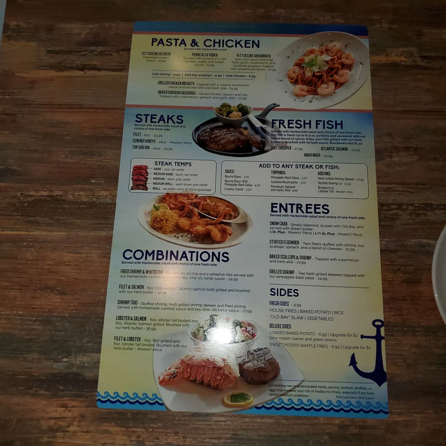 Harborside Menu - Updated October 2025