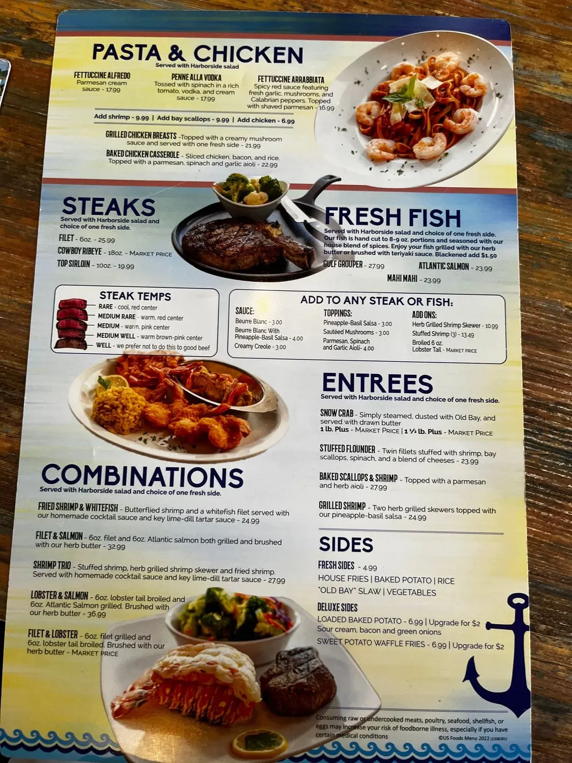 Harborside Menu - Updated October 2025