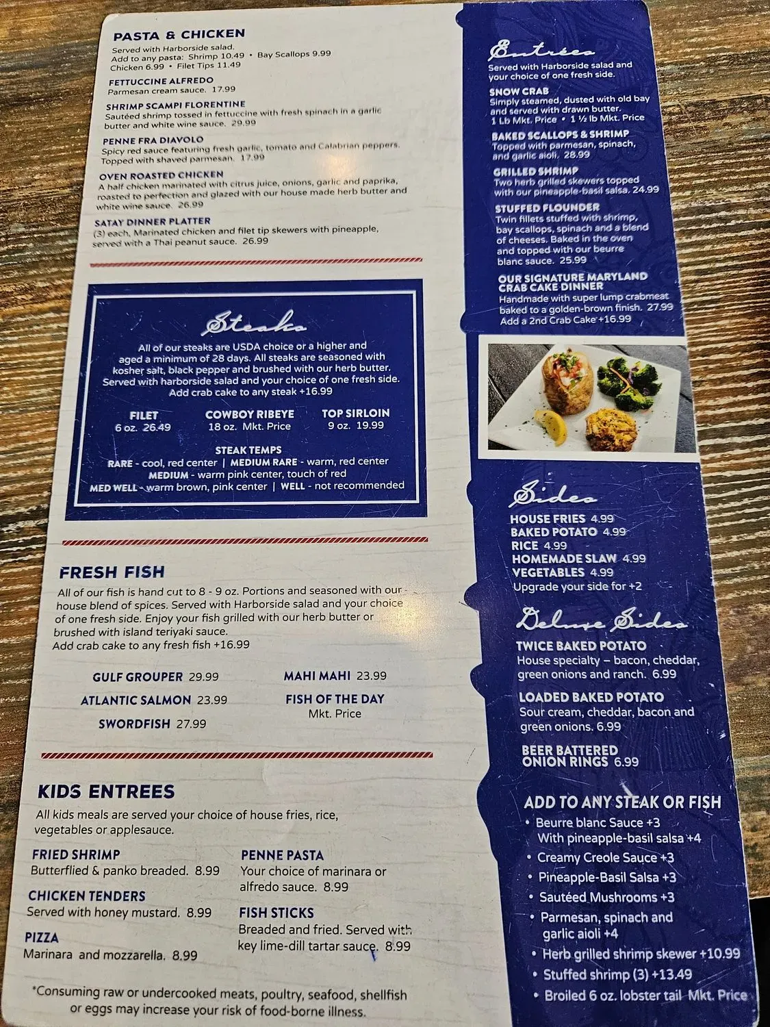 Harborside Menu - Updated October 2025