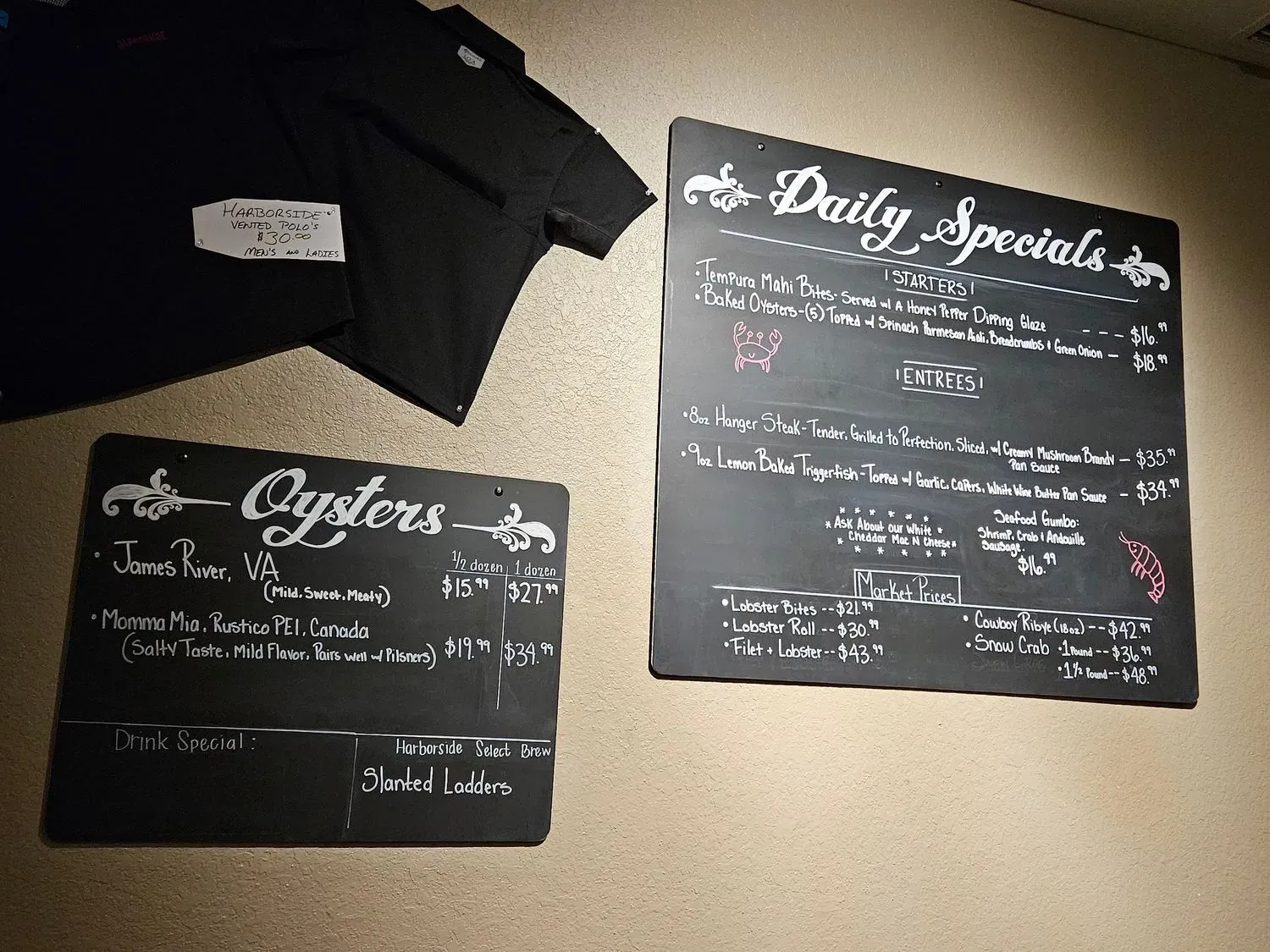 Harborside Menu - Updated October 2025