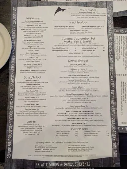 The Grand Marlin of Pensacola Beach Menu | Gulf Breeze, FL | Checkle