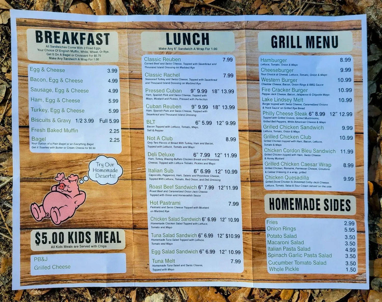 The Lake Lindsey Mall & Deli Menu | Brooksville, FL | Checkle