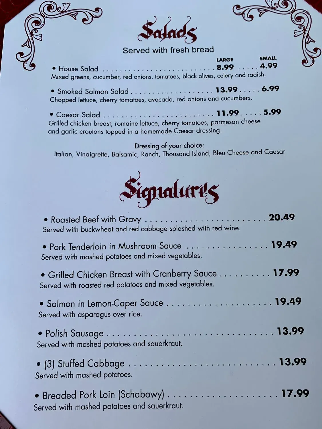 Cracovia Polish Restaurant - Deli & Bakery Menu - Updated November 2025