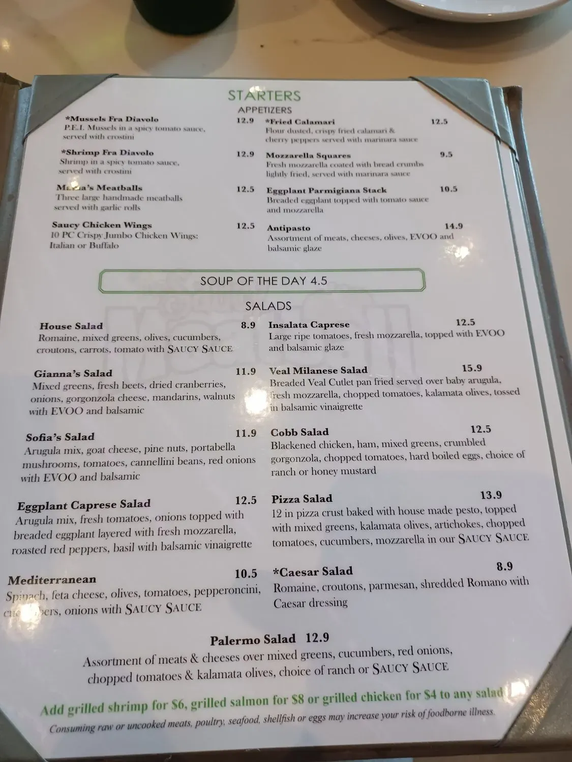 The Saucy Meatball Menu - Updated November 2025