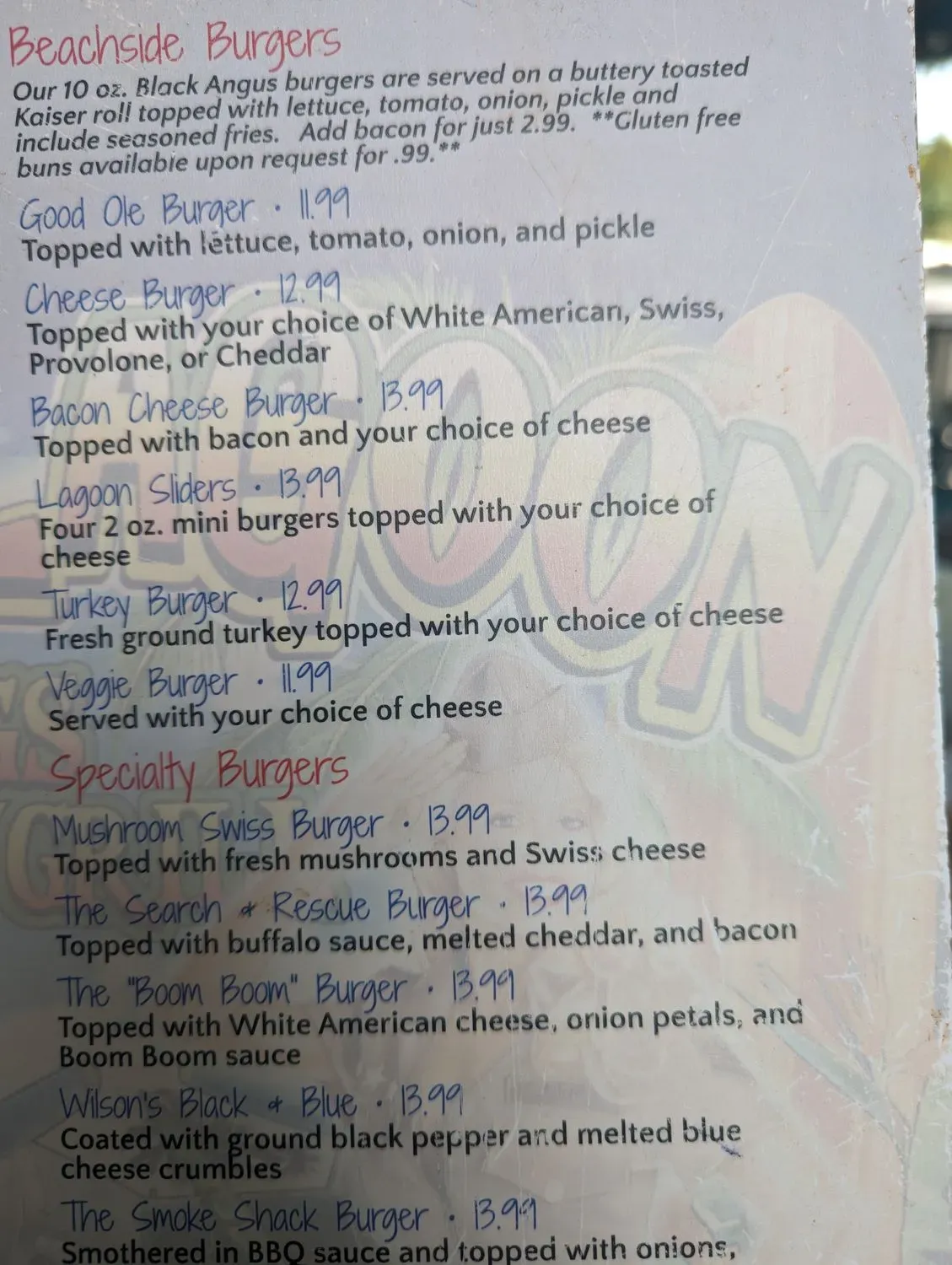 Lost Lagoon Wings and Grill Menu | New Smyrna Beach, FL | Checkle