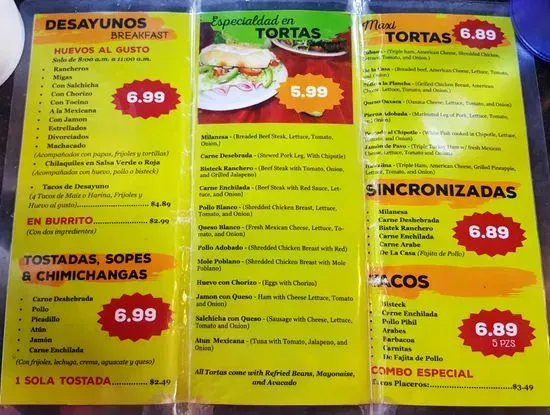 Tortas la. Central # 1 Menu | McAllen, TX | Checkle