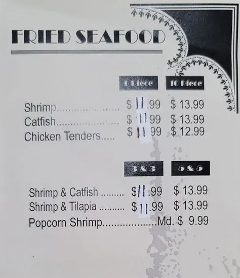Johnny's Seafood Cafe Menu | Texas City, TX | Checkle
