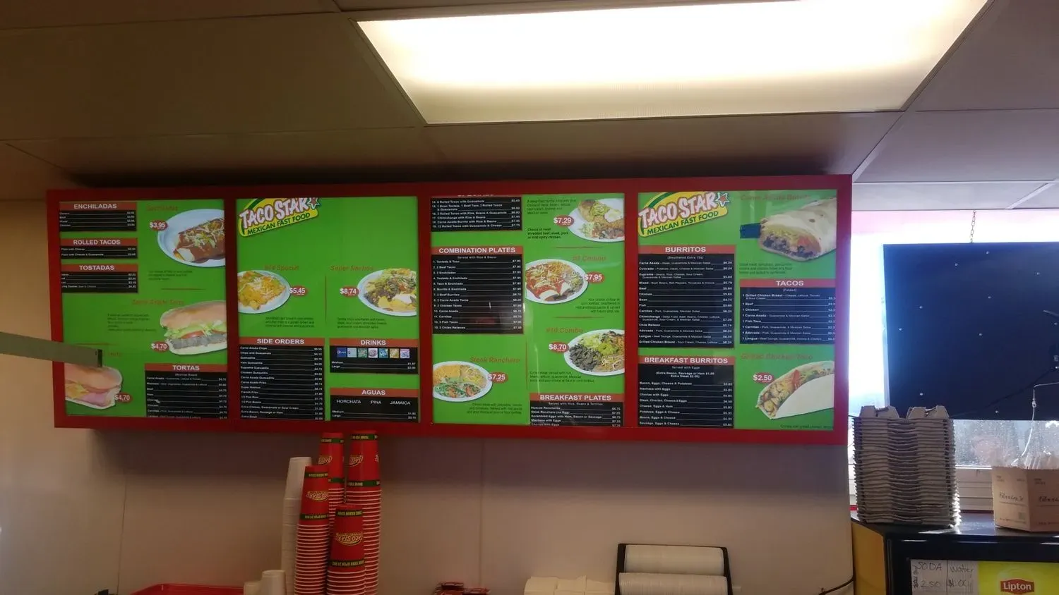 Taco Star Menu - Updated August 2025
