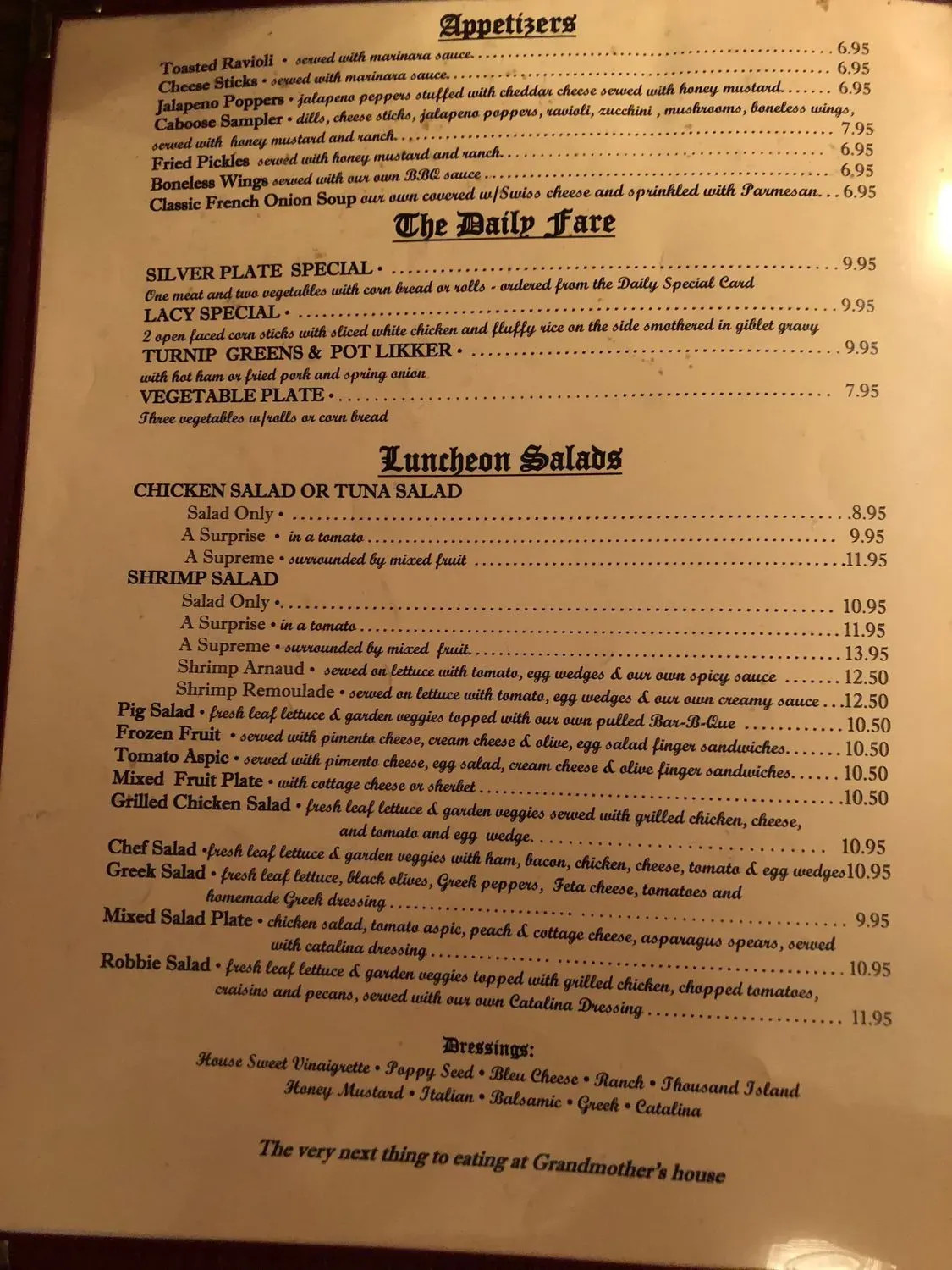 Silver Caboose Restaurant & Soda Fountain Menu - Updated November 2025