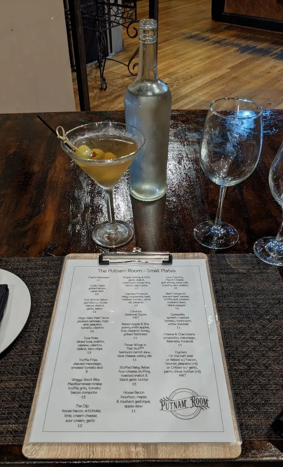 The Putnam Room Menu - Updated November 2025