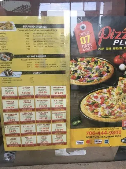 Pizza Plus Sparta Menu | Sparta, GA | Checkle