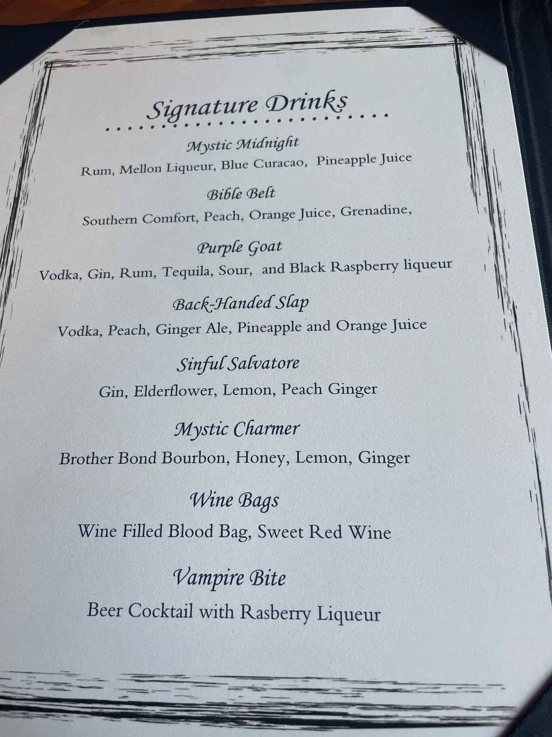 Mystic Grill Menu - Updated November 2025
