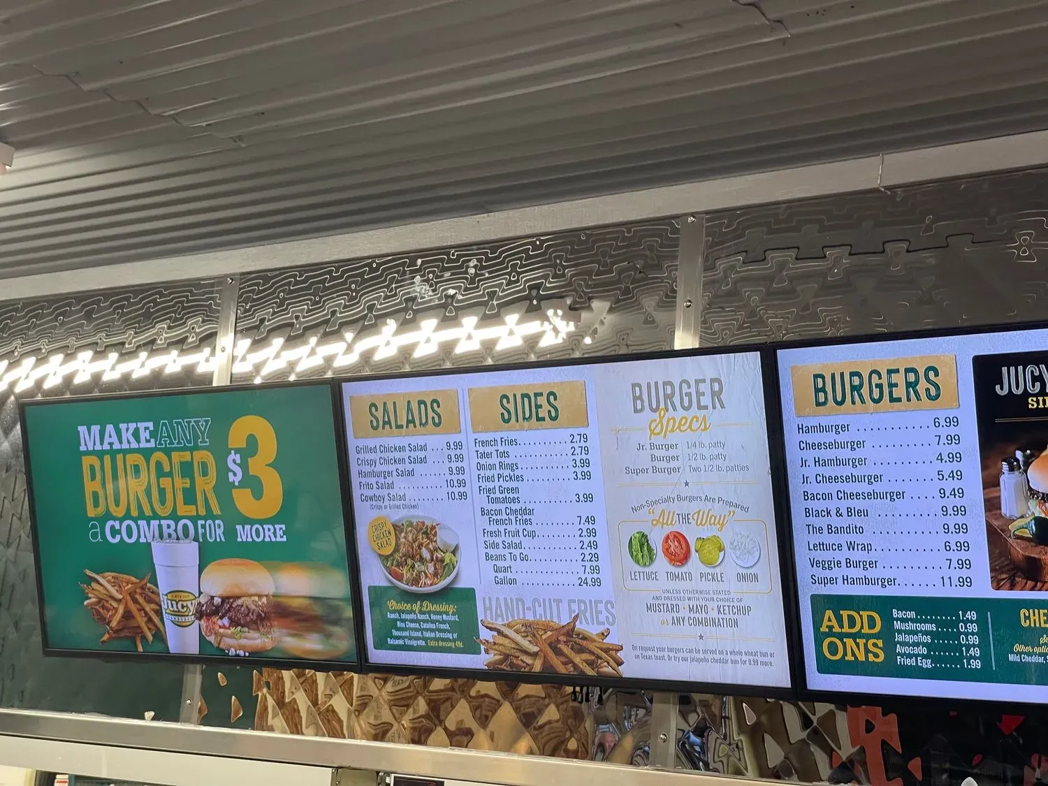 Jucys Hamburgers Menu - Updated October 2025