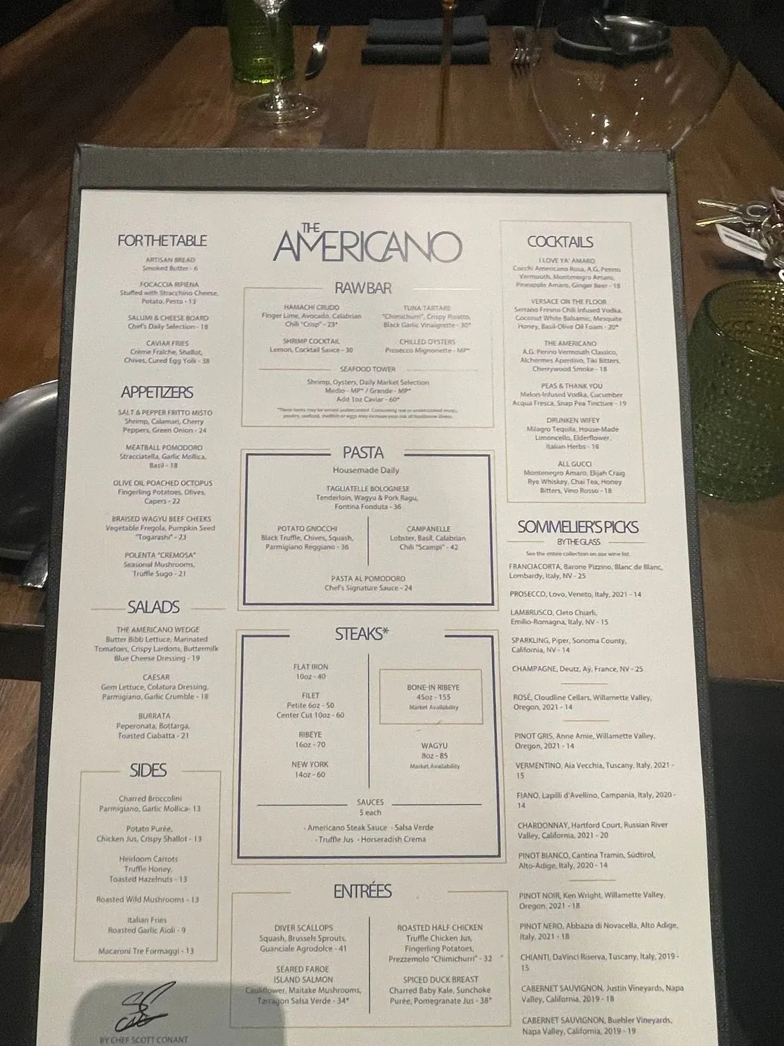 The Americano Atlanta by Scott Conant Menu - Updated November 2025