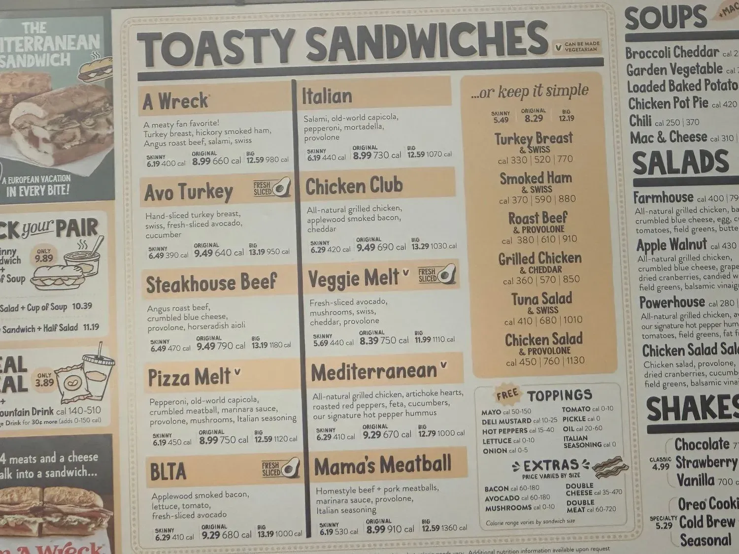 Potbelly Menu - Updated October 2025