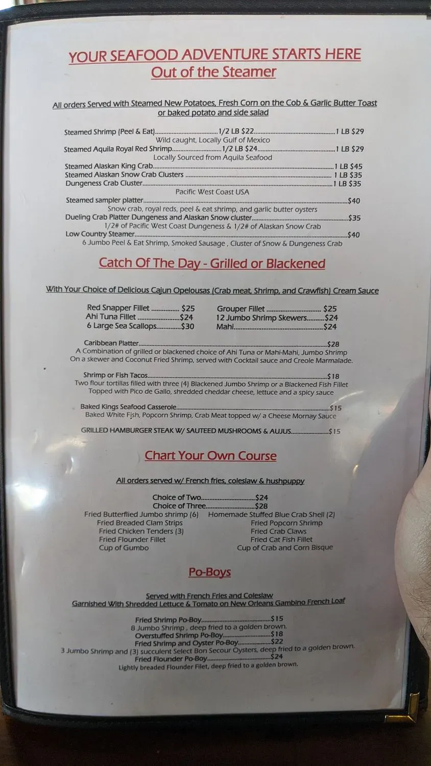 King Neptune's Seafood Restaurant Menu - Updated October 2025