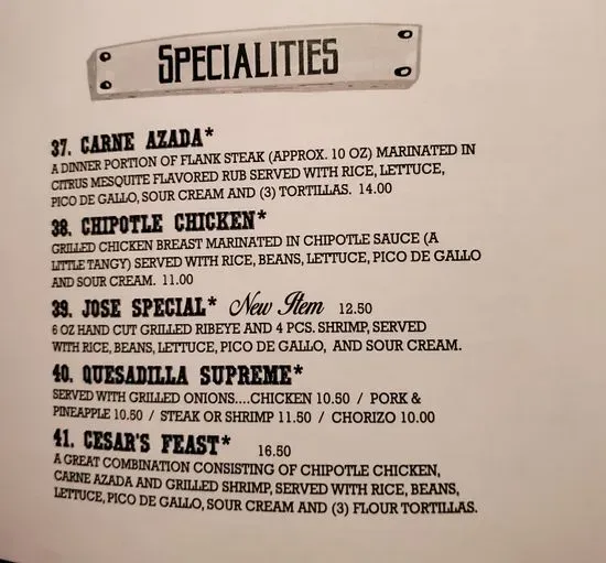 Los Reyes 2 Menu | Sumiton, AL | Checkle