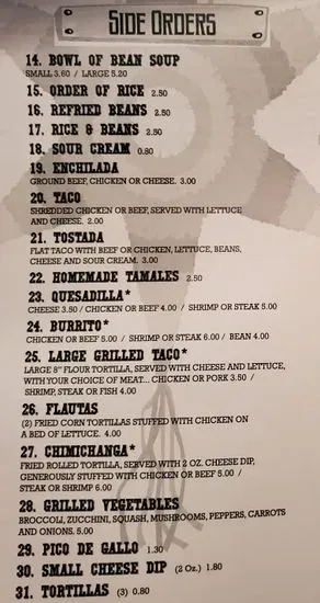 Los Reyes 2 Menu | Sumiton, AL | Checkle
