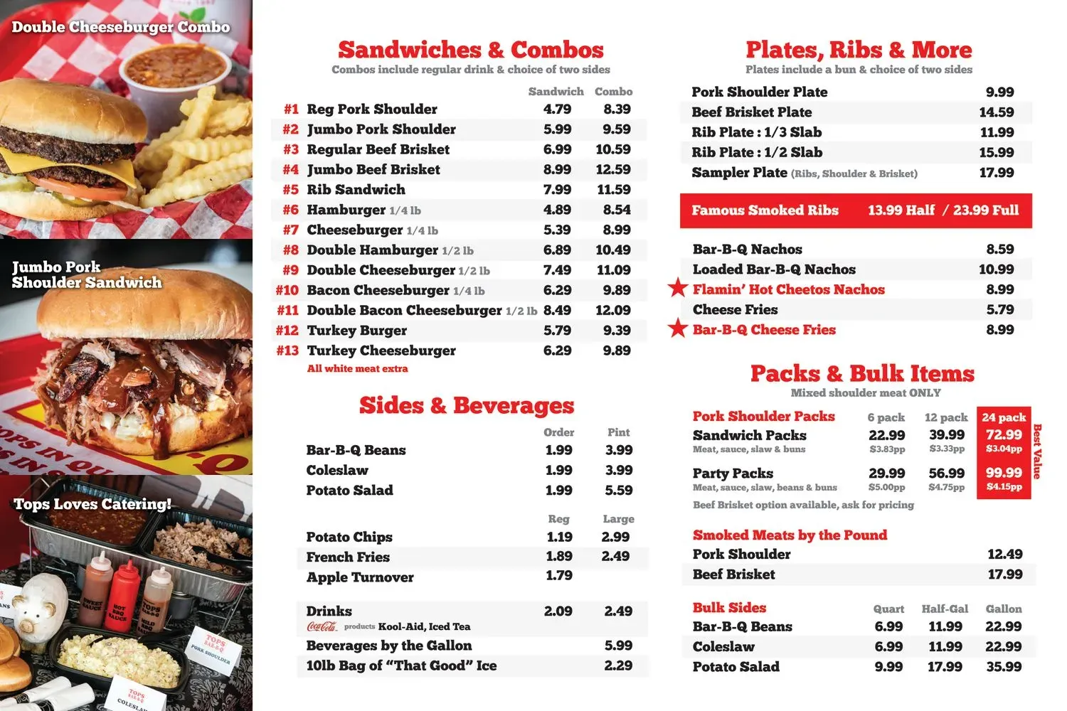 Tops Bar-B-Q Menu - Updated November 2025