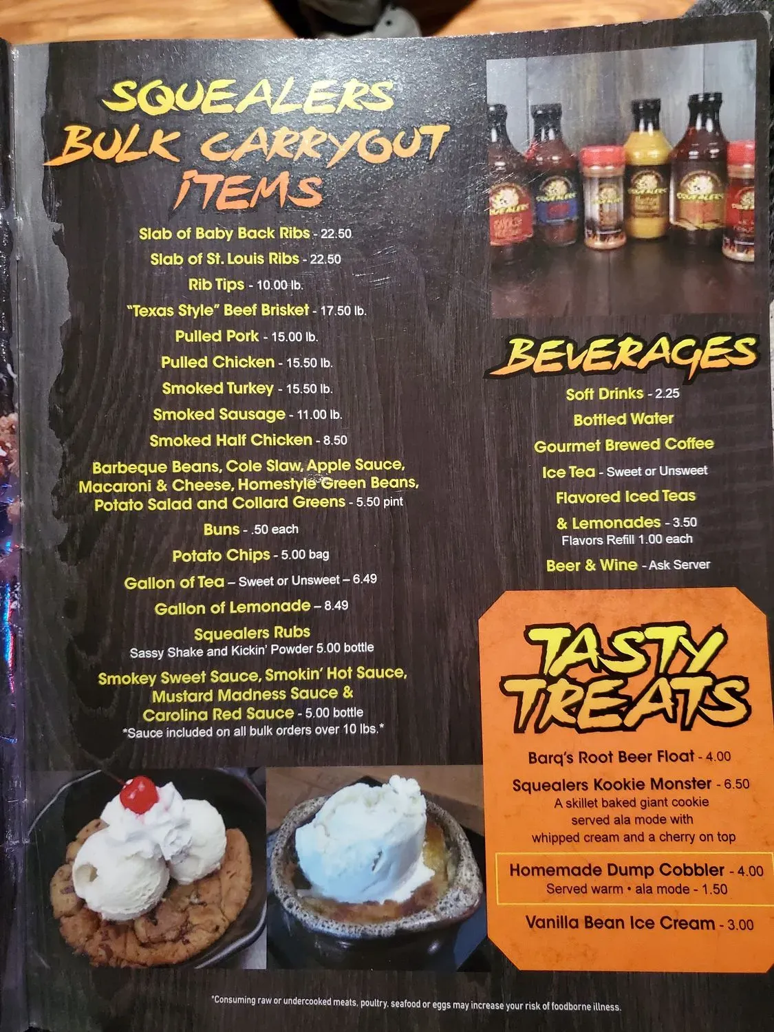 Squealers Barbeque Grill Menu - Updated November 2025