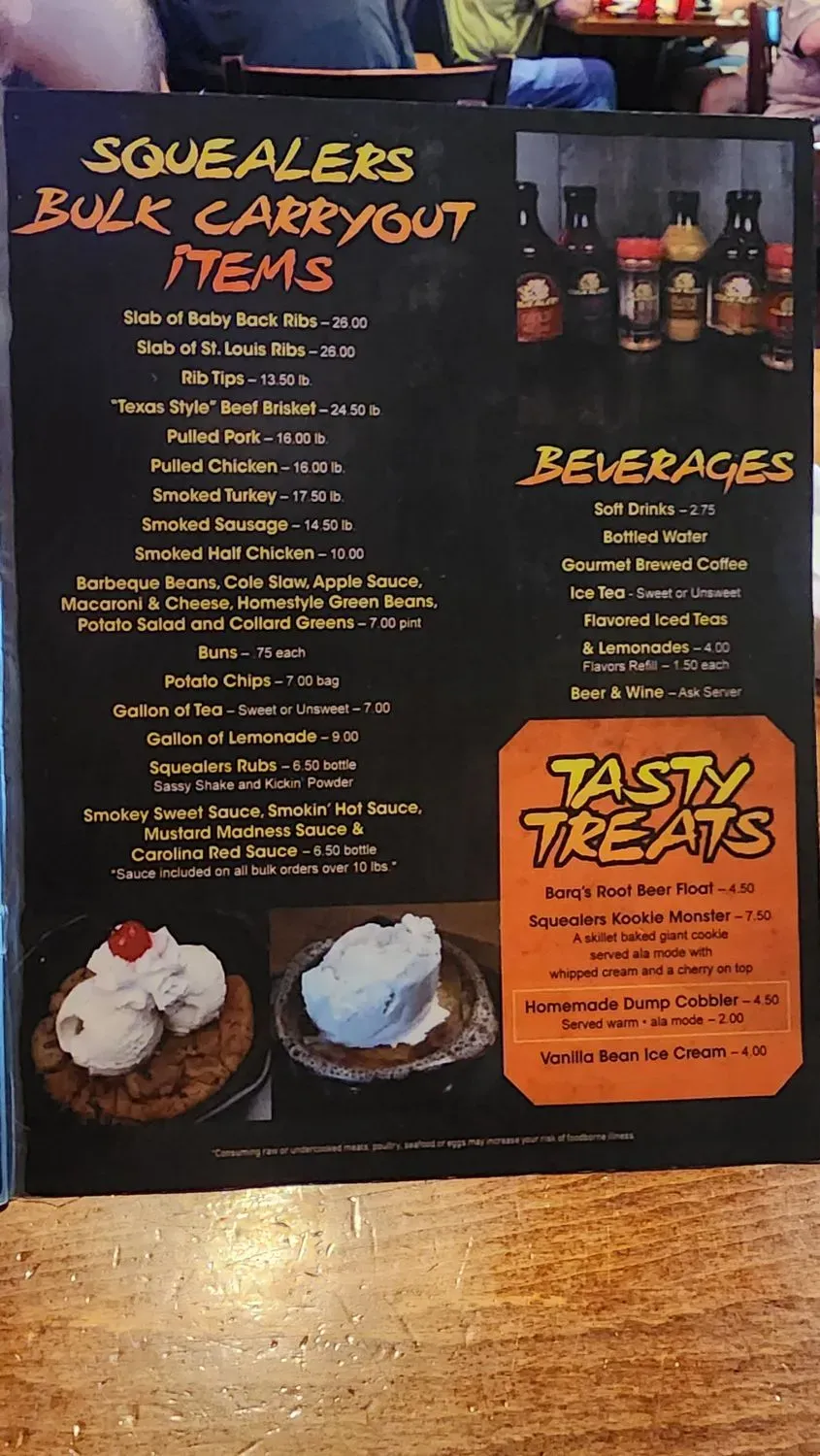 Squealers Barbeque Grill Menu - Updated November 2025