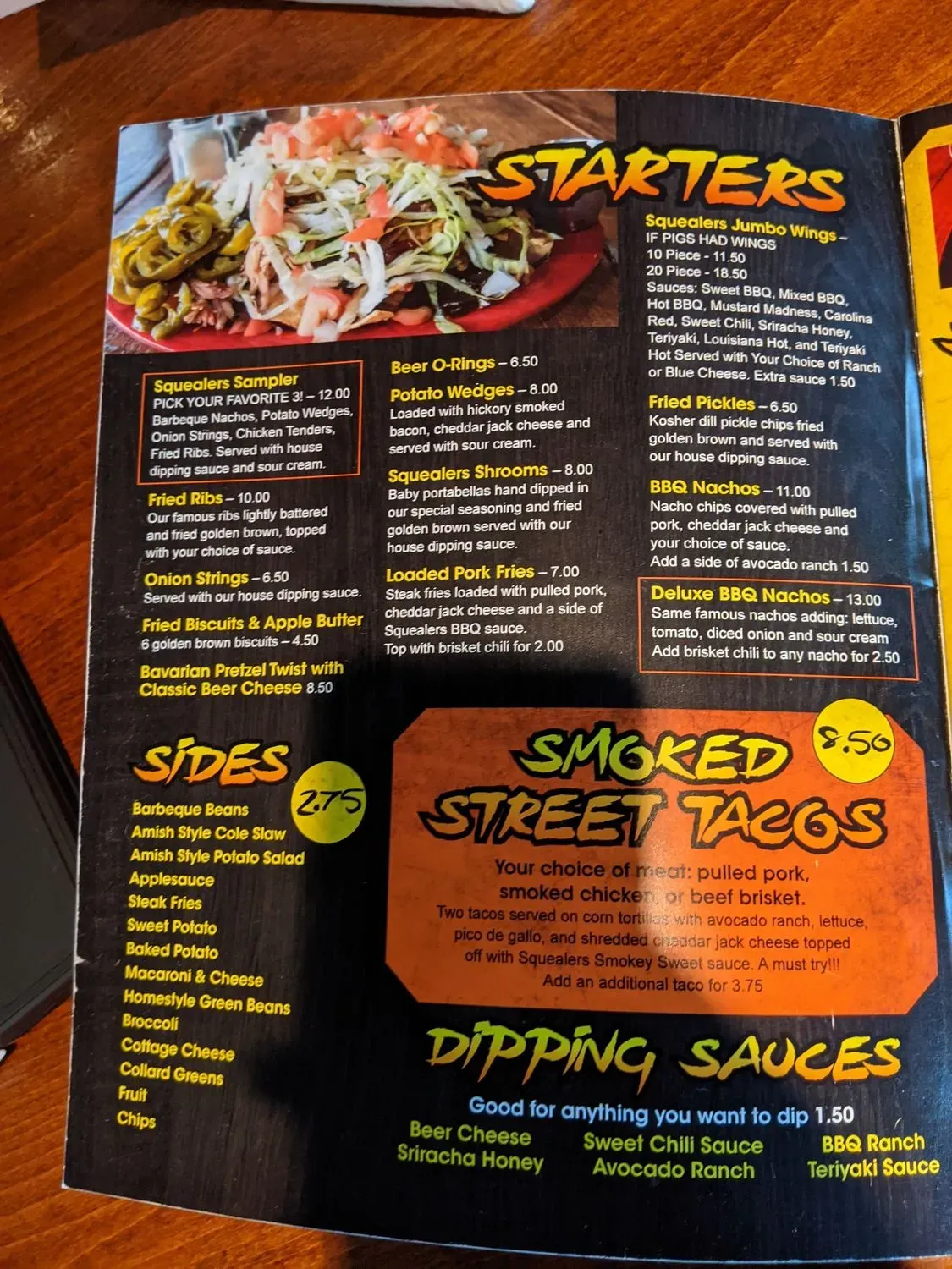 Squealers Barbeque Grill Menu - Updated November 2025