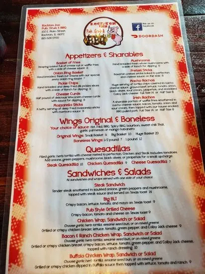 The Rockton Inn Menu | Rockton, IL | Checkle