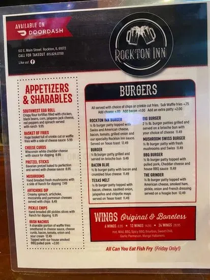 The Rockton Inn Menu | Rockton, IL | Checkle