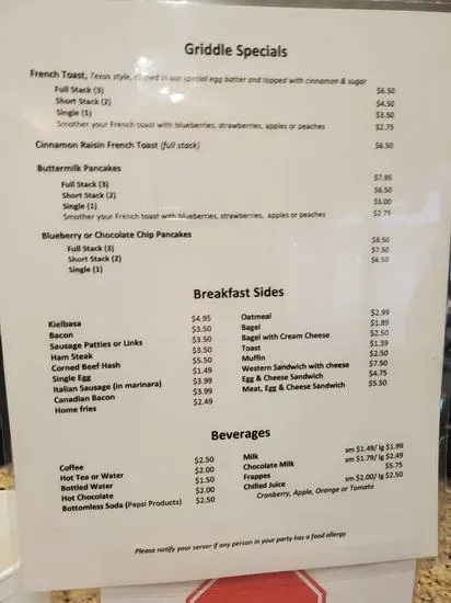 Brody's Diner Menu | Shrewsbury, MA | Checkle