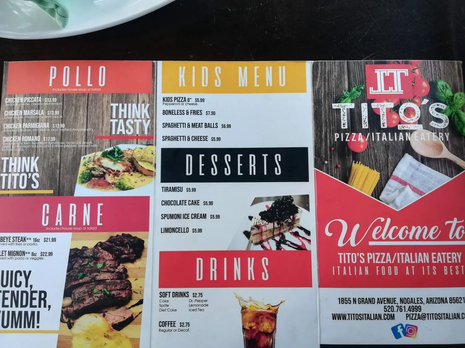 Tito's Pizza & Italian Eatery Menu - Updated November 2025