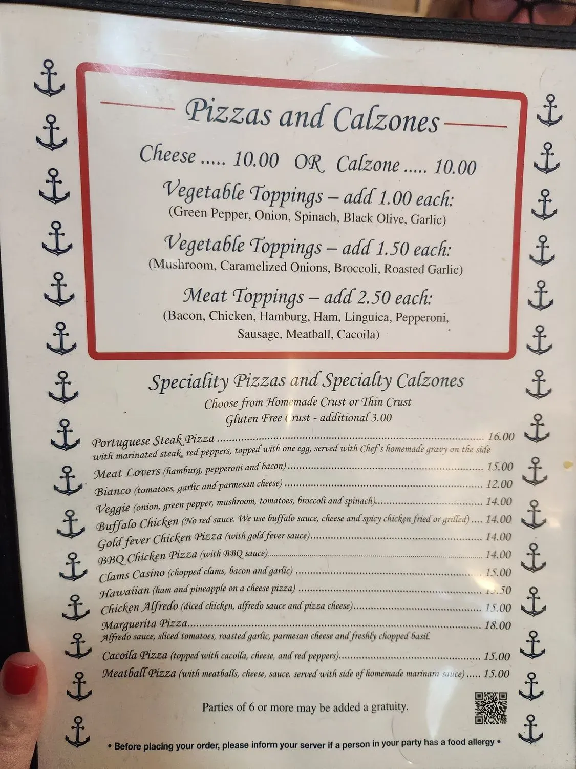 Blue Point Restaurant Menu - Updated November 2025