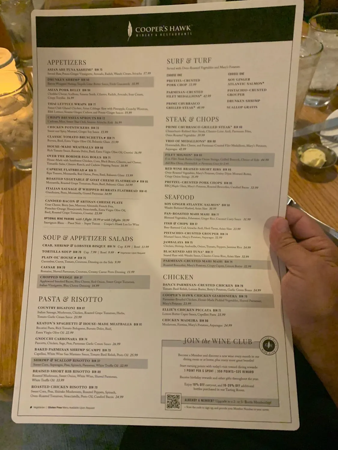 Cooper’s Hawk Winery & Restaurant Menu - Updated November 2025