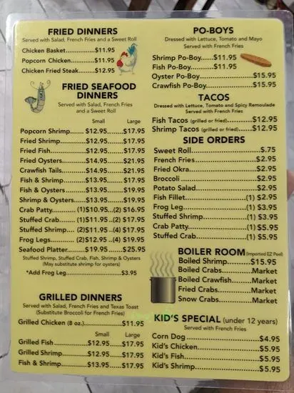 Seafood Palace Menu | Lake Charles, LA | Checkle