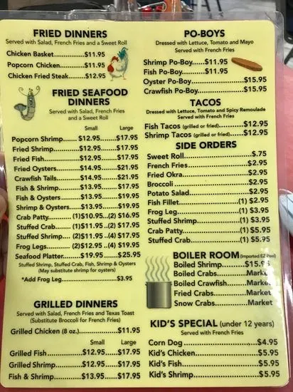 Seafood Palace Menu | Lake Charles, LA | Checkle