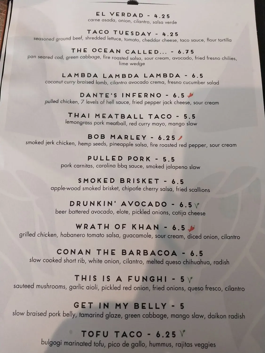 The Hoppy Gnome Menu - Updated November 2025