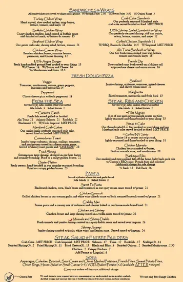 Carson's Creekside Restaurant Menu | Middle River, MD | Checkle