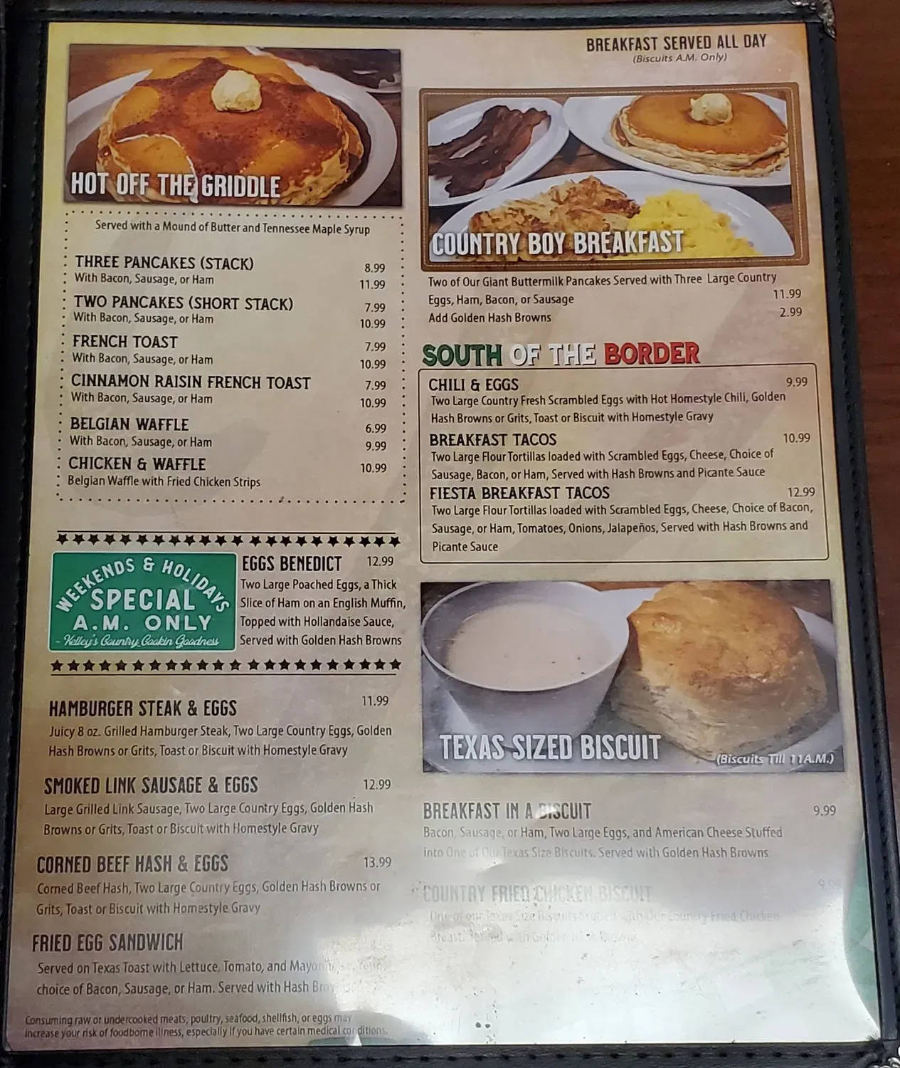 Kelley’s Country Cookin Menu - Updated October 2025