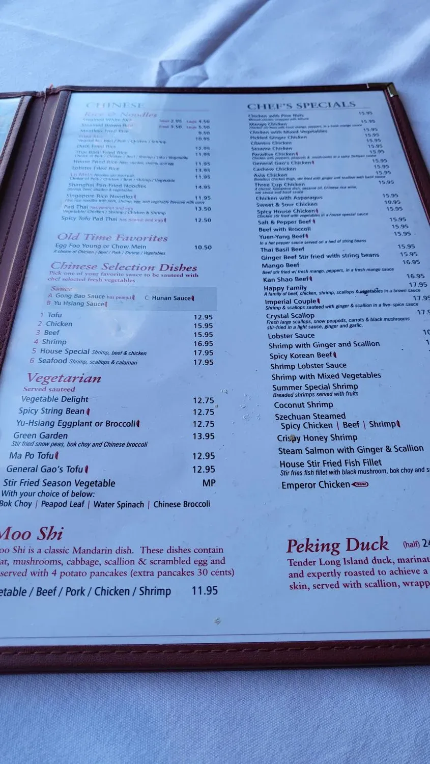 Asia ( mashpee) Menu - Updated November 2025