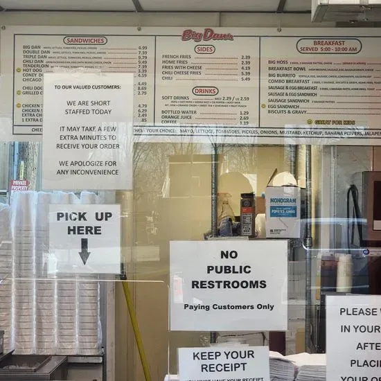 Big Dan's Hamburgers Menu | Indianapolis, IN | Checkle