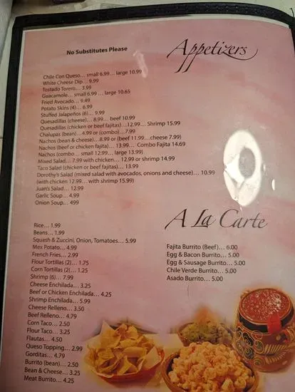 La Margarita Mexican Food Menu | Odessa, TX | Checkle