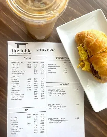 The Table Cafe’ Menu | Luling, LA | Checkle