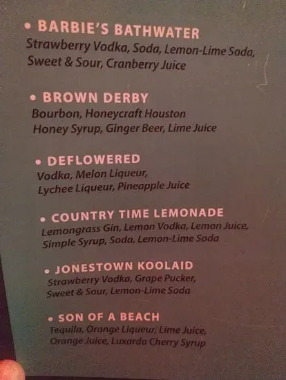 The Davenport Lounge Clear Lake Menu | Houston, TX | Checkle