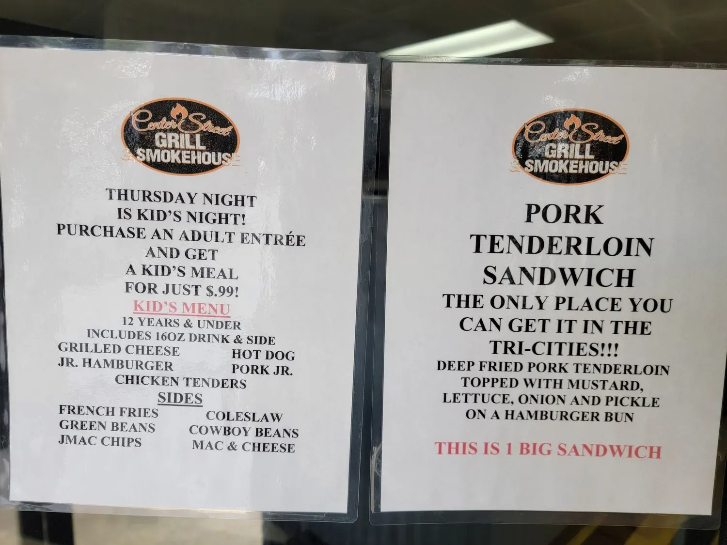 Center Street Grill & Smokehouse Menu - Updated November 2025