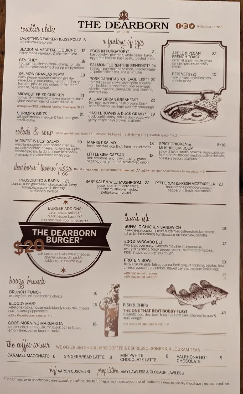 The Dearborn Menu - Updated November 2025