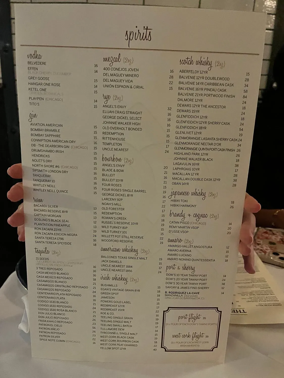 The Dearborn Menu - Updated November 2025