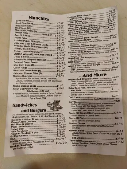 Longshots Bar and Grill Menu | New Carlisle, IN | Checkle